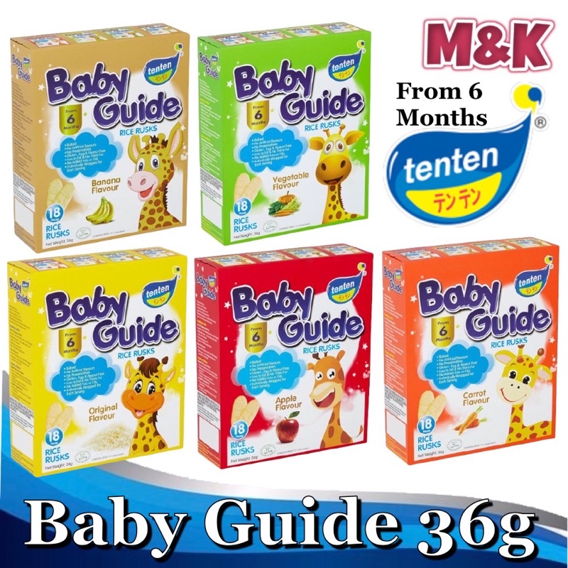 TenTen Baby Guide Rice Rusks 6month+ 36g | Shopee Malaysia