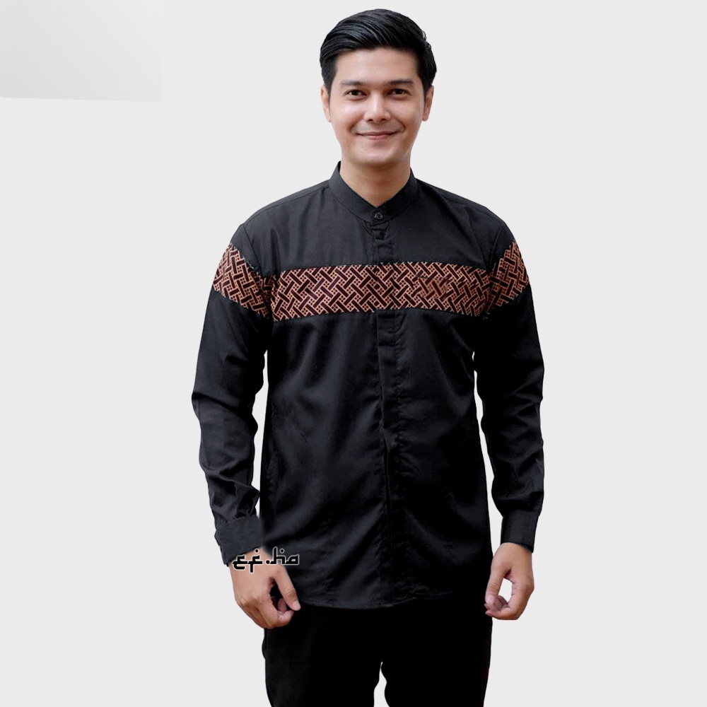 Best Selling!! koko Shirt Long Sleeve Brick Batik Motif | Shopee Malaysia