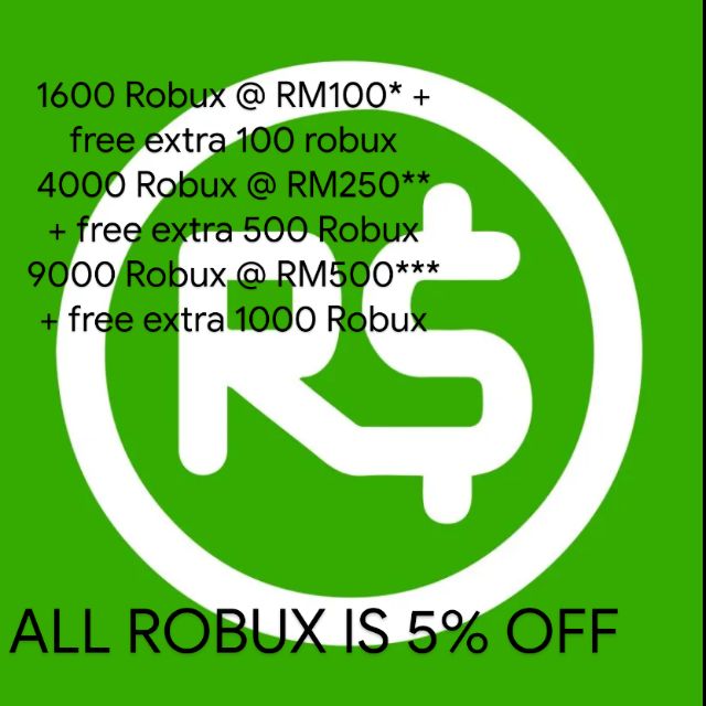 Roblox robux promotion | Shopee Malaysia