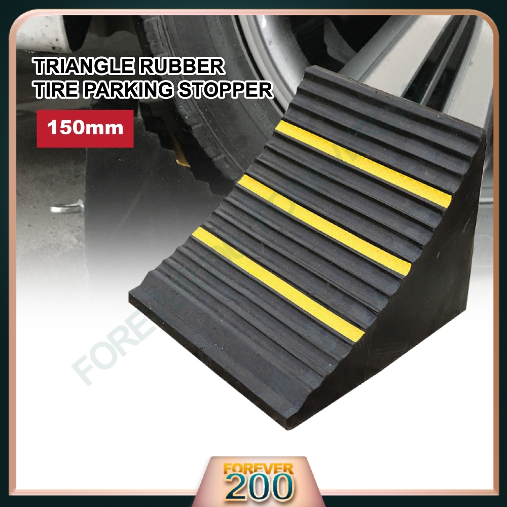 1PC 150mm 240mm Triangle Rubber Tyre Parking Stopper Parking Locator ...