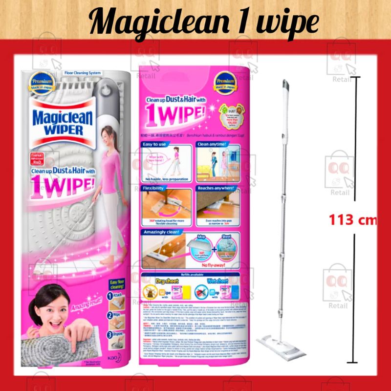 Magiclean wiper mop set (include 1pcs dry sheet +1 pcs wet wipes ...