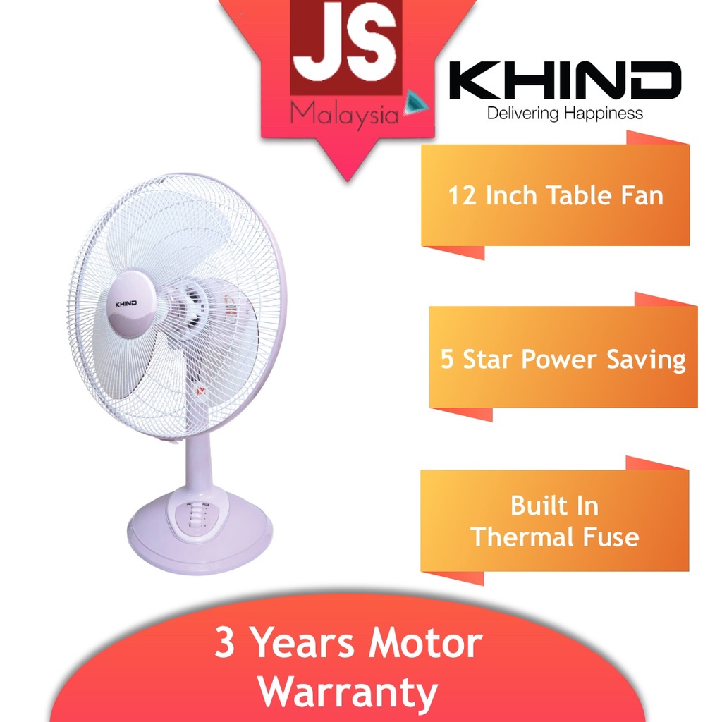 Khind Table Fan 12 Inch TF1210 [3 Years Motor Warranty] | Shopee Malaysia