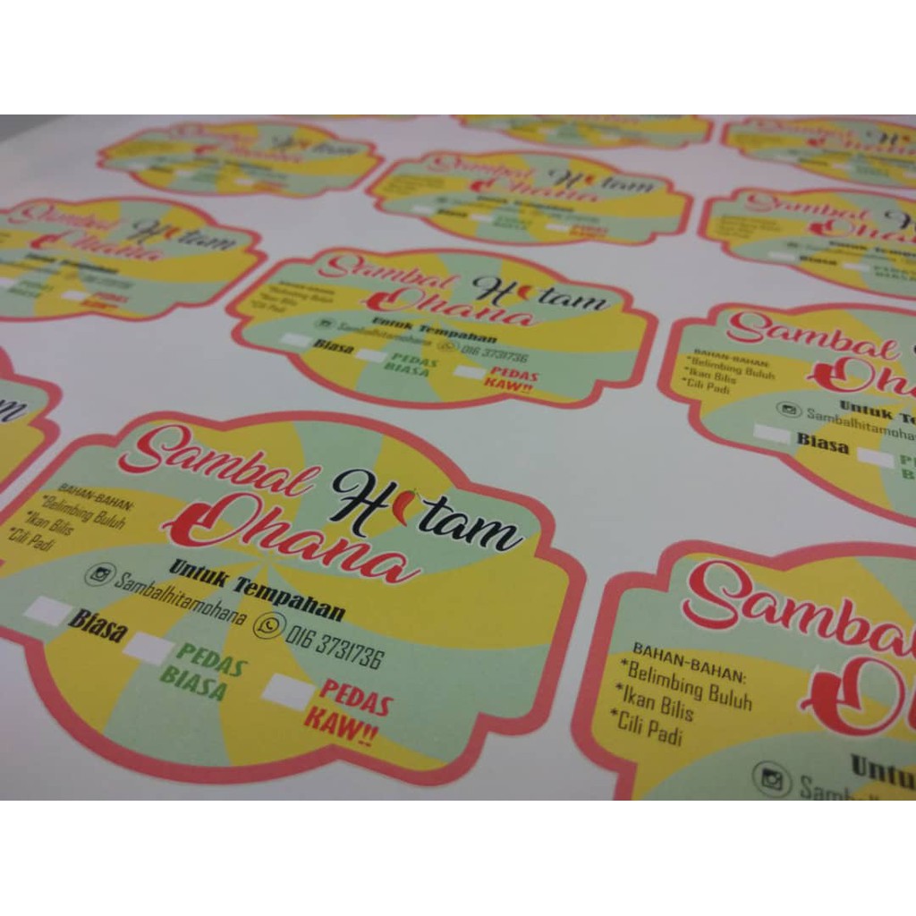 STICKER || 5CM || 100 FREE 100 | Shopee Malaysia