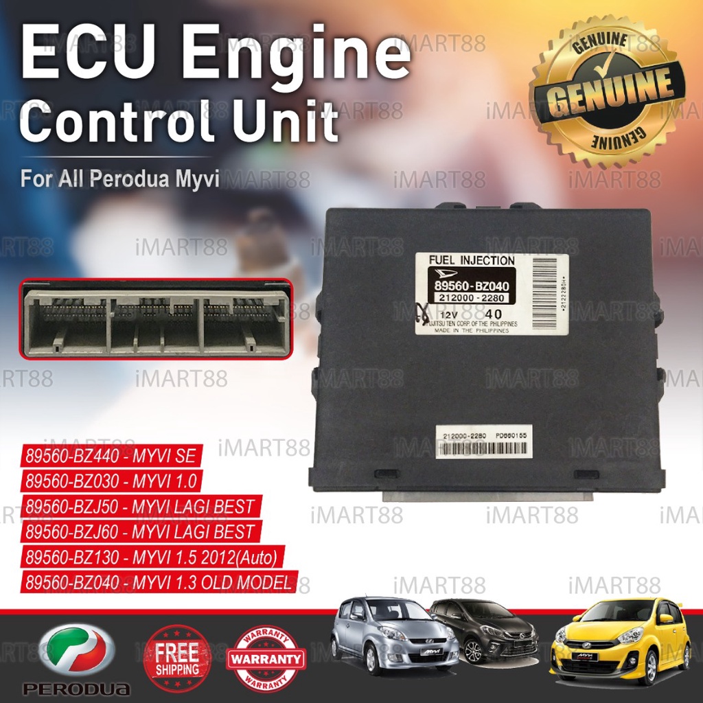 100% GENUINE ECU ENGINE CONTROL UNIT ALL PERODUA MYVI 1.0 1.3 1.5 LAGI ...