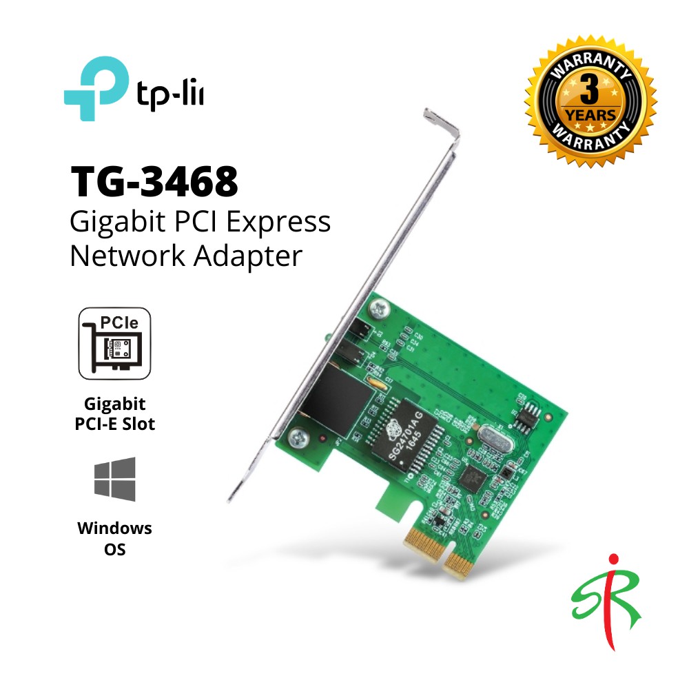 TP-LINK Gigabit PCI Express Network Adapter LAN Card (1000Mbps) TG-3468 ...