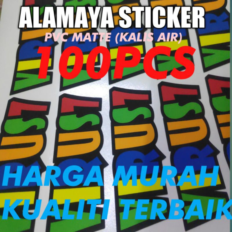 STICKER LABEL MURAH PVC MATTE KALIS AIR GAM KUAT | Shopee Malaysia