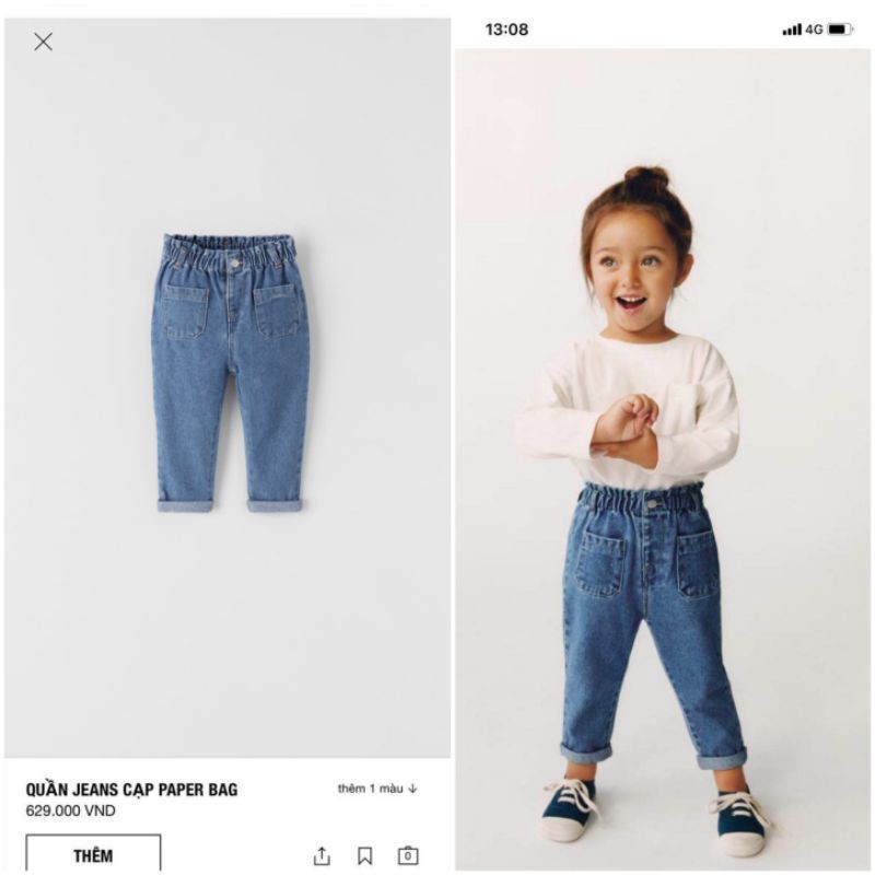 Zara jeans for girls - Exceeding goods with enough tags, marks (sz 9m-5y) | Shopee Malaysia