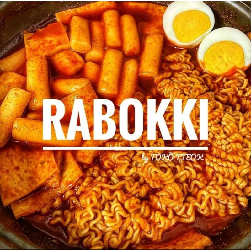 Rabboki Package Filled With Rice Cake ramen Noodles halal tteokbokki ...