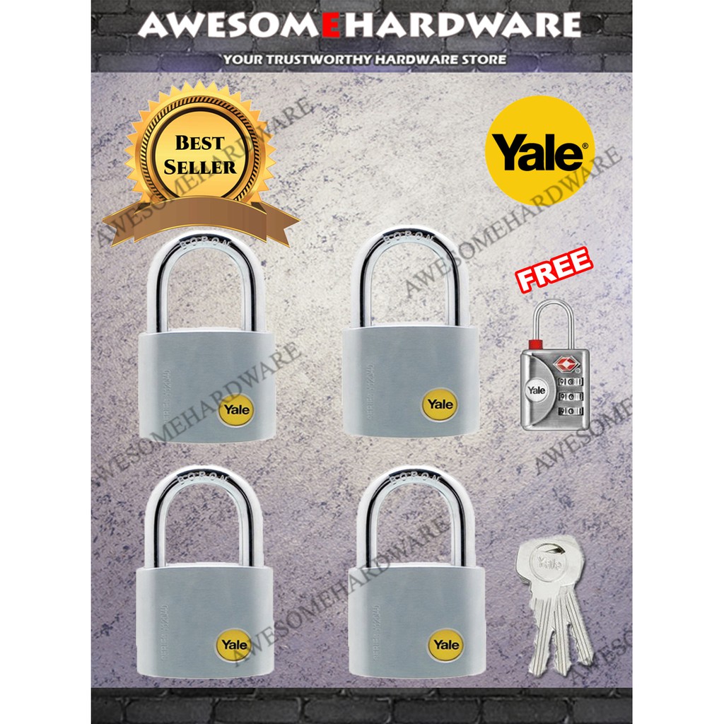 4PCS 50MM YALE MASTER KEY Y120/50/127/4 WET CONDITION PADLOCK WITH FREE ...