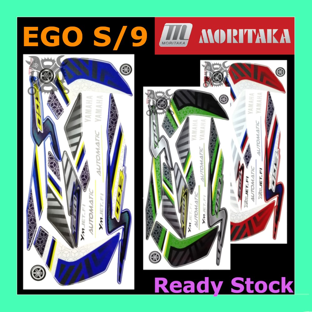 EGO S Model 9 Yamaha Sticker Body Stripe Moritaka Strike Motor Ego S/9 ...