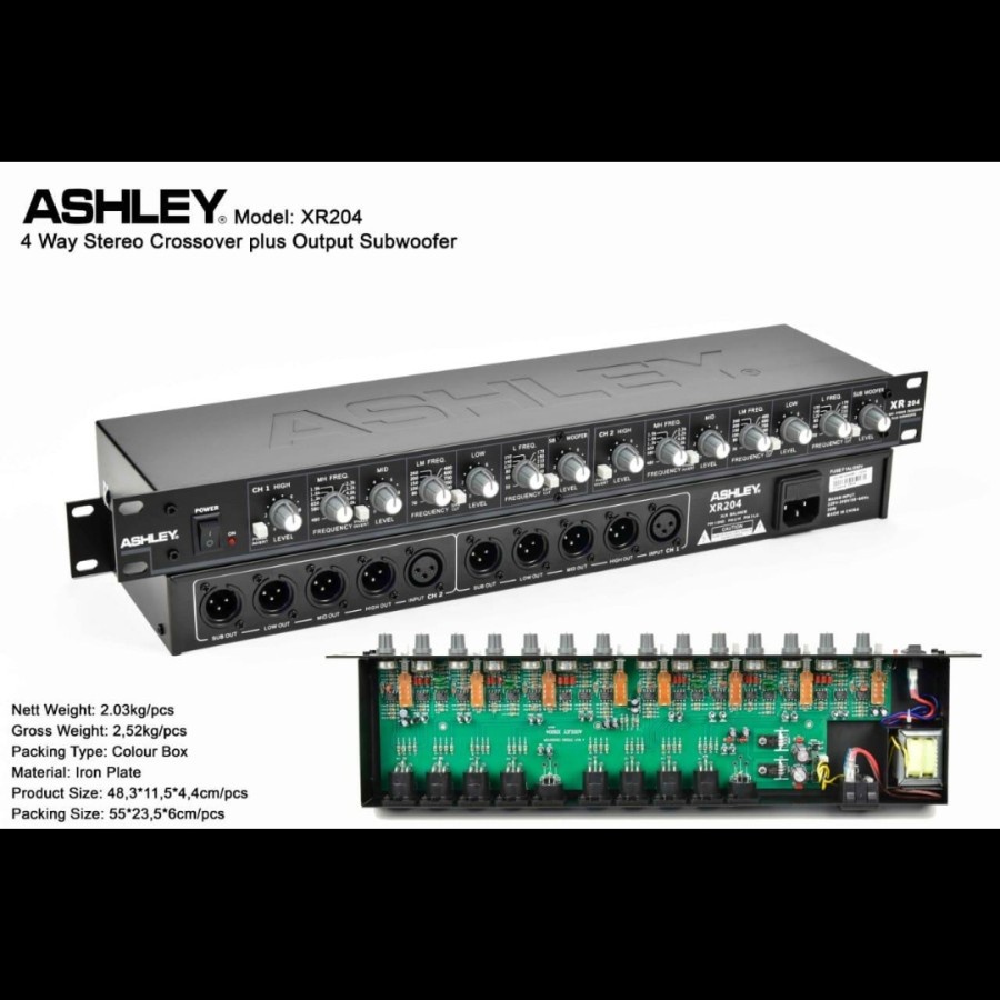 Crossover/crossover ASHLEY XR204/XR 204 4 WAY STEREO ORIGINAL | Shopee ...