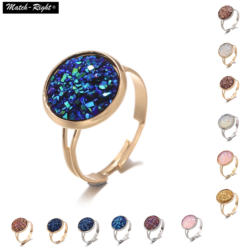 Adjustable Crystal Open Finger Rings Women Girls Rhinestone Bride Ring ...