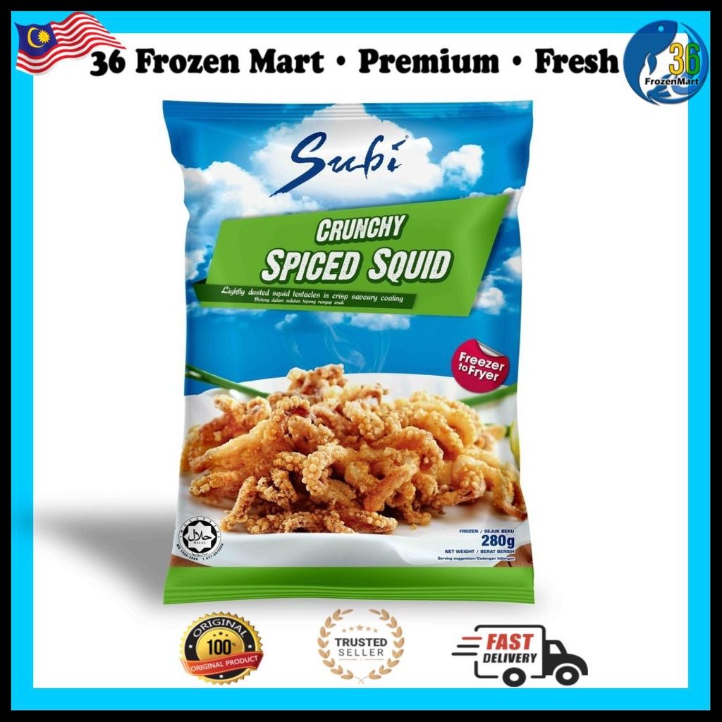 Halal Pacific West Crunchy Spiced Squid Calamari Frozen Food | Shopee ...