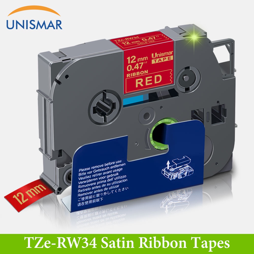 12mm Satin Ribbon Compatible with Brother TZe Tape Non Adhesive Gift ...