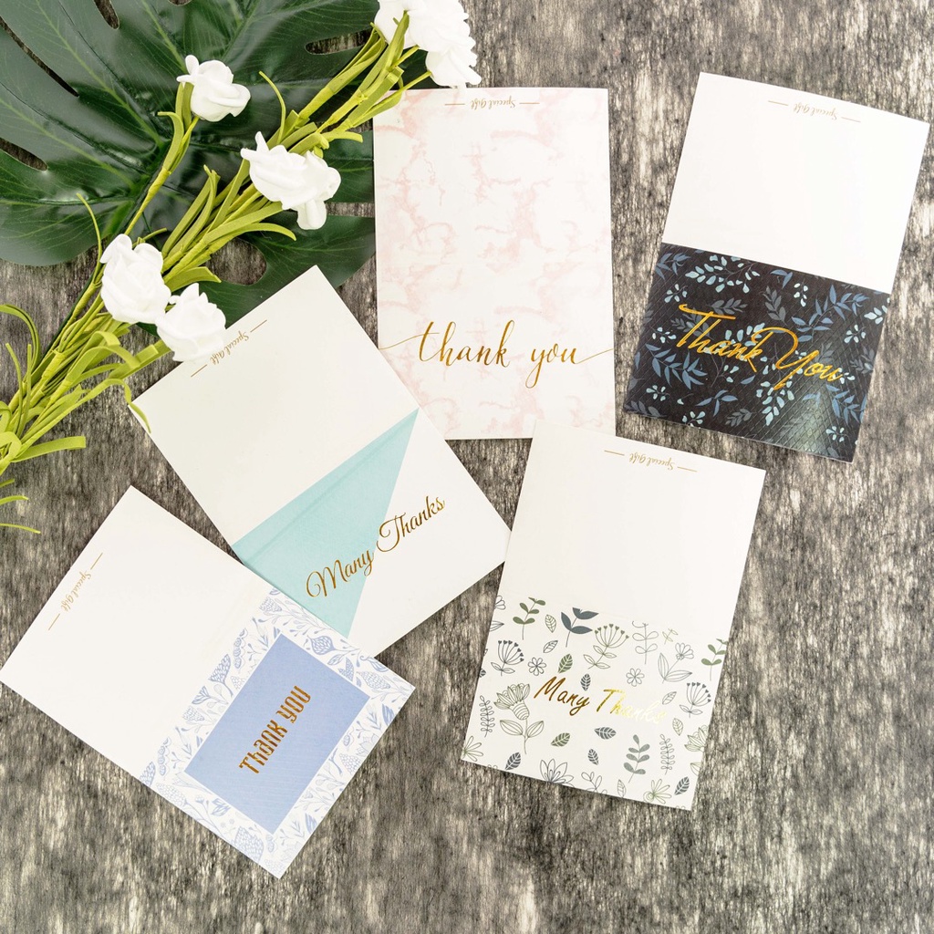 Gold Foil Greeting Card / Gold Stamping Design Wish Card / Thank You ...