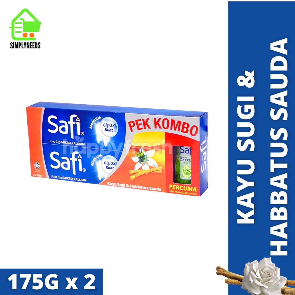 SAFI TOOTHPASTE Kayu Sugi & Habbatus Saudi (175g x 2) | Shopee Malaysia