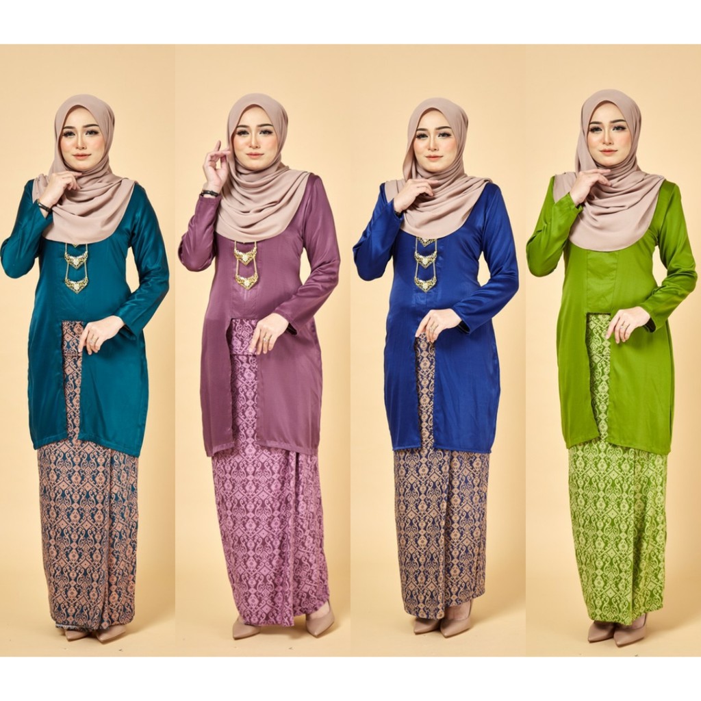 Sopan Warisan CLEARANCE Baju Kebaya Kota Bharu Damask Labuh | Shopee ...