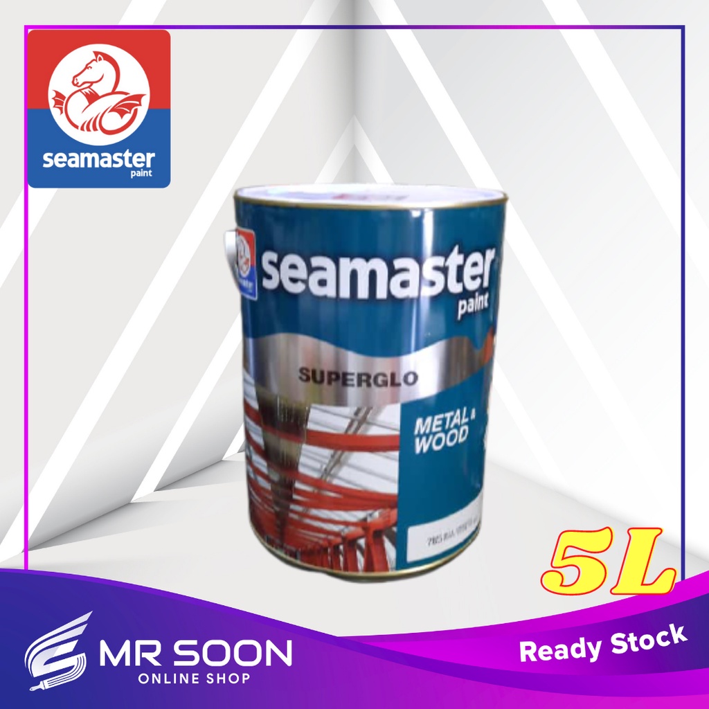 SEAMASTER PAINT Superglo 5L 785 & 750 Black Oxide Red Oxide Paint/Anti ...
