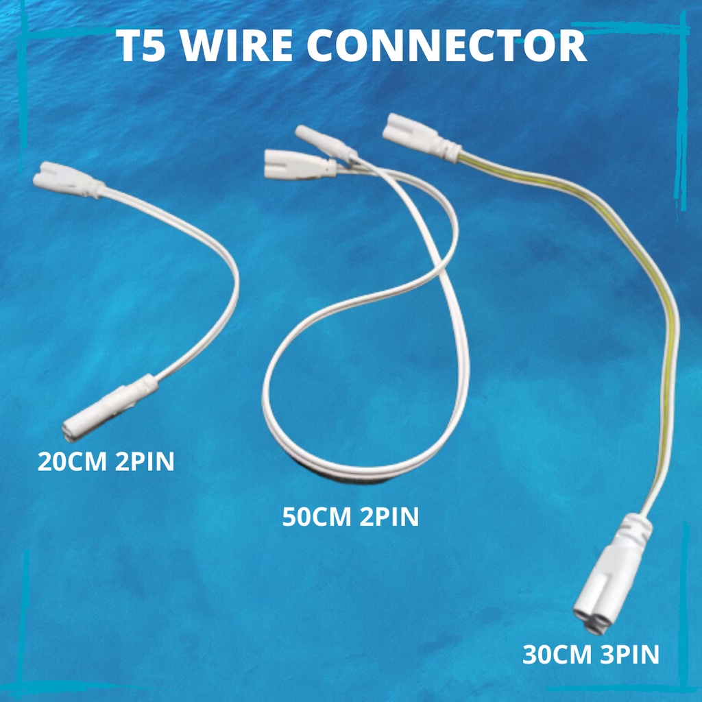 T5 CONNECTOR JOINT WIRE 3PIN TO 3 PIN / 2PIN TO 2 PIN / 20CM / 30CM ...