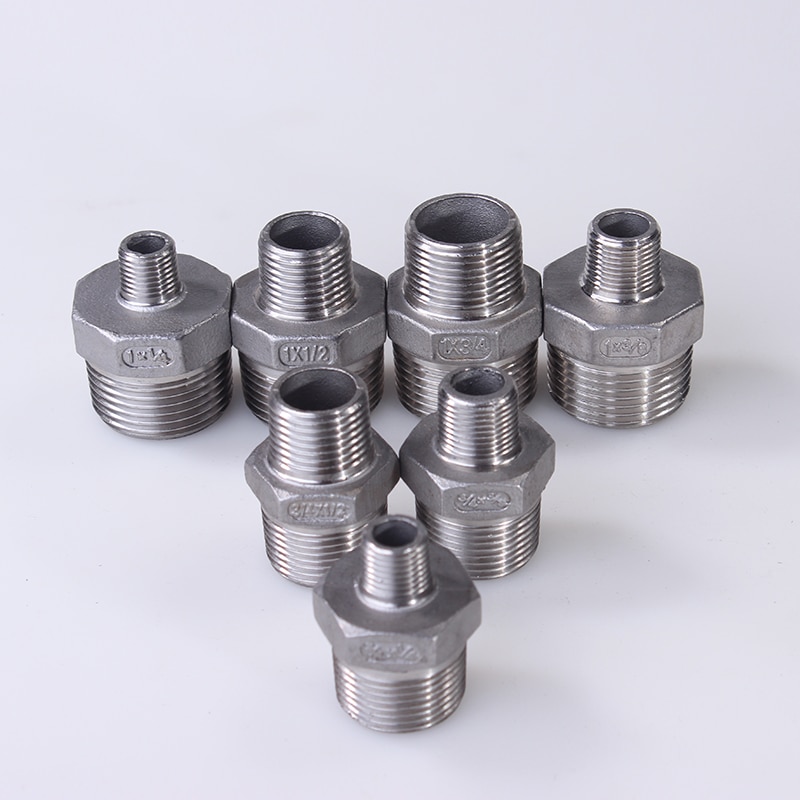 Hex Nipple Union 304 Stainless Steel Pipe Fitting Connector Coupler water oil 1/8" 3/8" 1/2" 1 ...