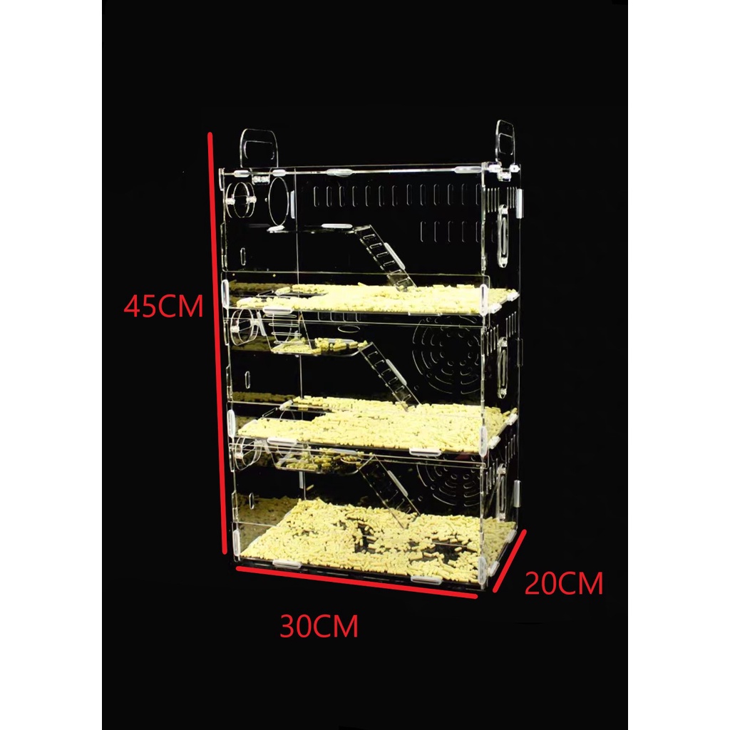 EMPTY CAGE ACRYLIC 3 LEVEL HAMSTER CAGE E2 | Shopee Malaysia