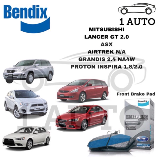 BENDIX METAL KING TITANIUM FRONT (DEPAN) BRAKE PAD MITSUBISHI ASX ...