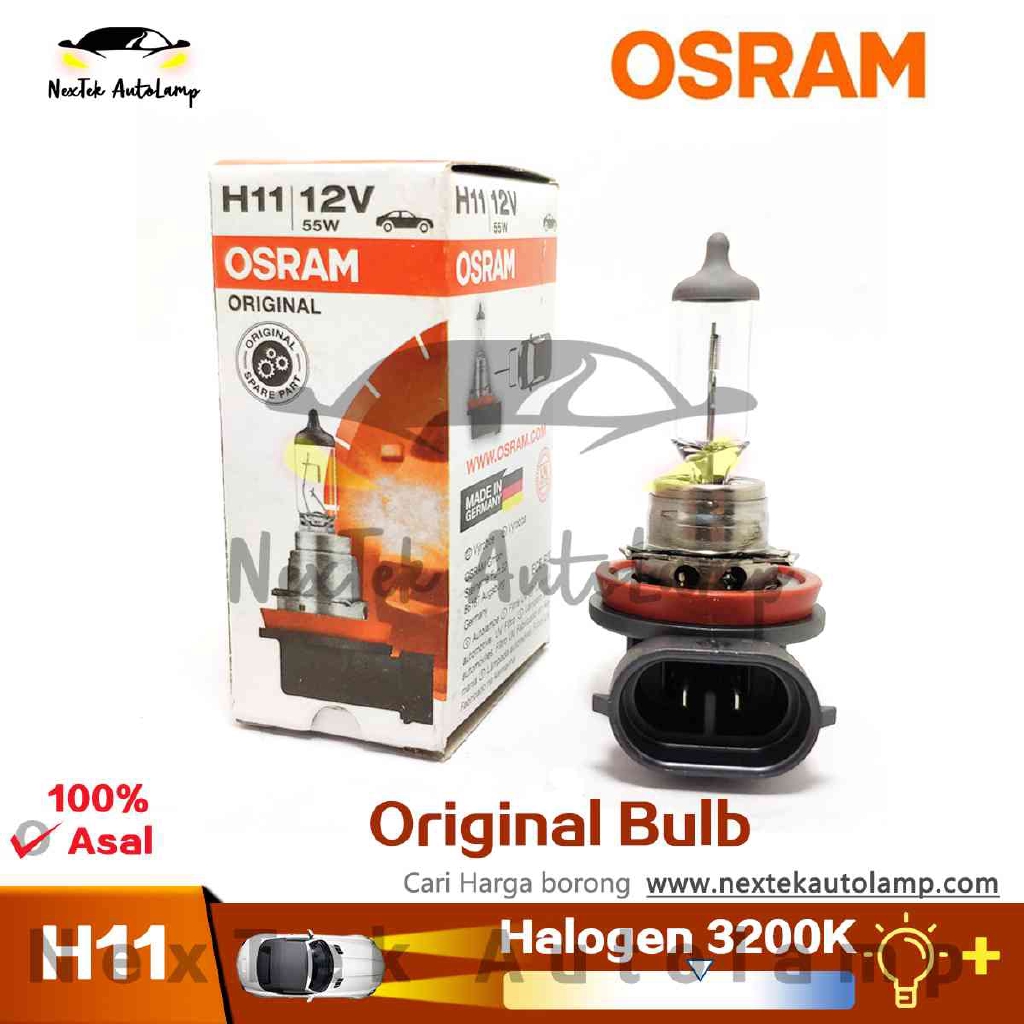 OSRAM Original H11 12V 55W 64211 PGJ19-2 3200K Brightness Line Bulb ...