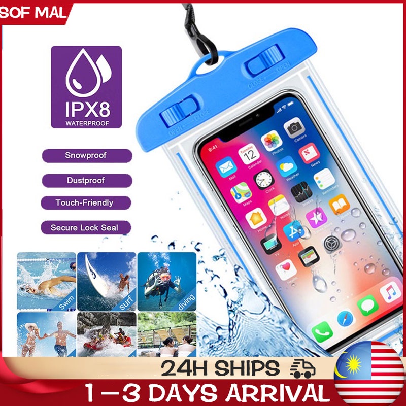 Universal Waterproof Phone Case Bag Holder Pouch Cover Raining ...