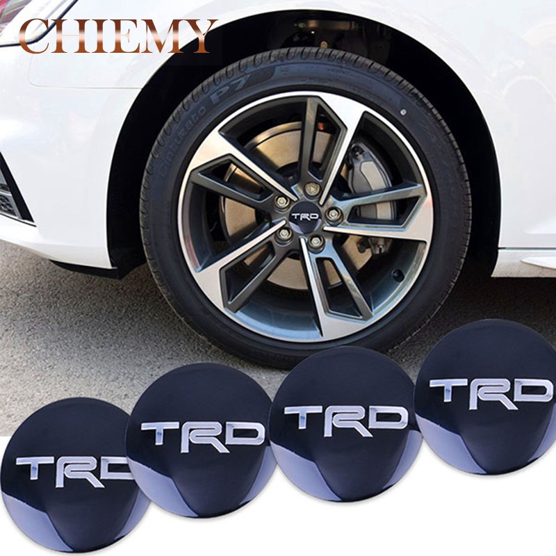 4pcs TRD racing 56.5mm TRD Sticker Wheel Center Hub Caps Wheel Dust ...