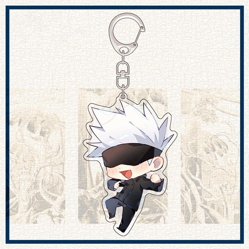 Anime Jujutsu Kaisen Keychain Gojo Satoru Fushiguro Megumi kawaii ...