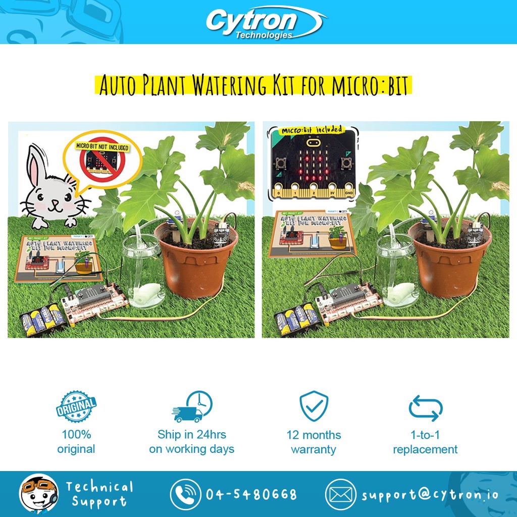 Auto Plant Watering Kit for Microbit V2 Complete Guide Book RBT Tahun 6 ...
