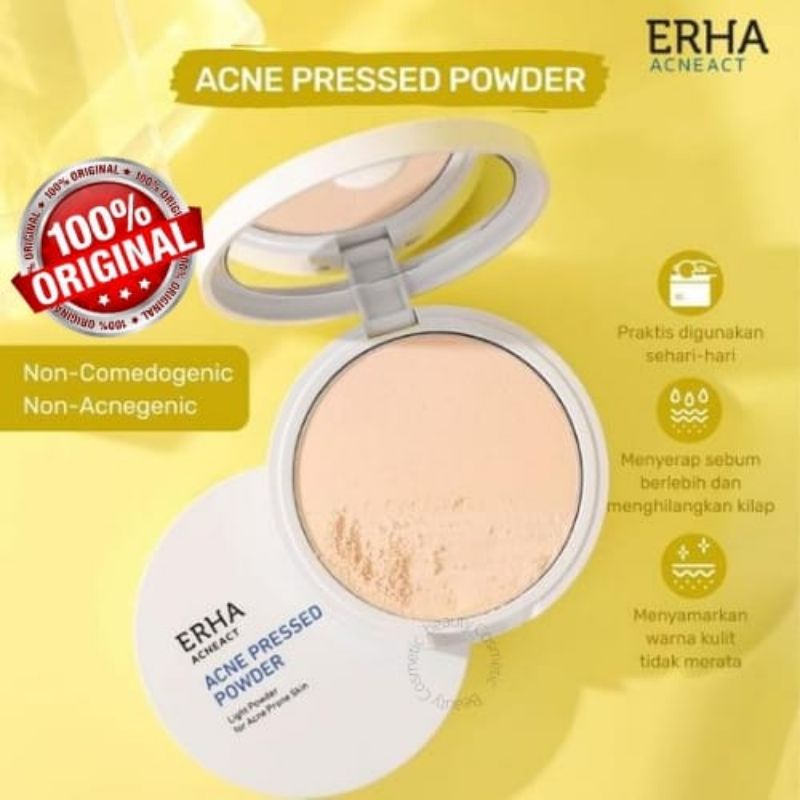 Erha Acneact Acne Pressed Powder 13gr - Acne Face Solid Powder | Shopee ...
