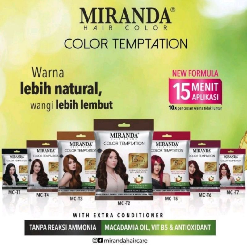 MIRANDA COLOUR TEMPTATION 20ml - WARNA RAMBUT EXPRESS/ BAU WANGI ...