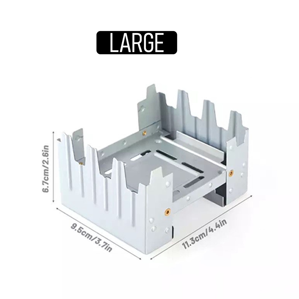 TABLET MINI CAMPING POCKET STOVE Portable Foldable Alcohol Wax Stove ...