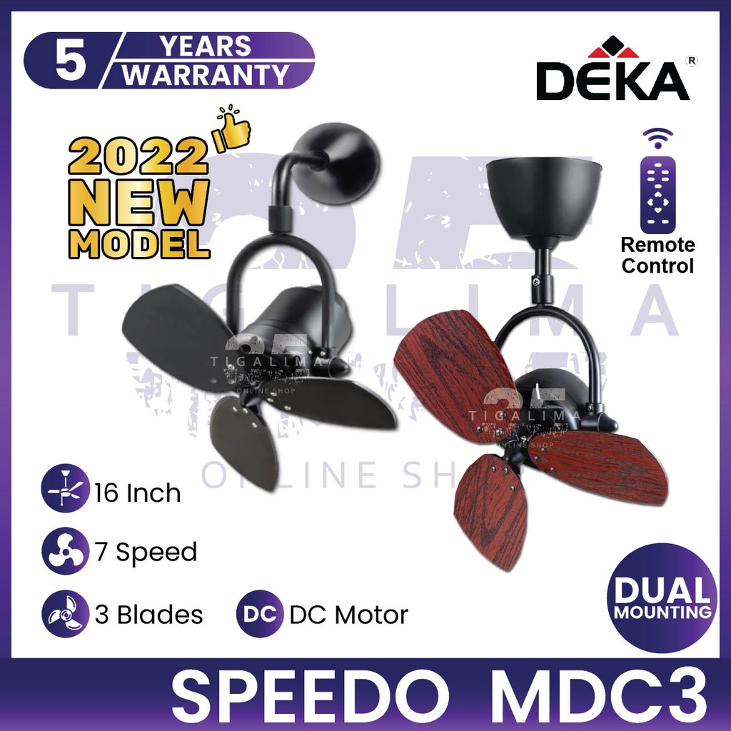 [NEW MODEL 2022] DEKA SPEEDO MDC3 16Inch 3 Blades 7 Speed DC Motor ...