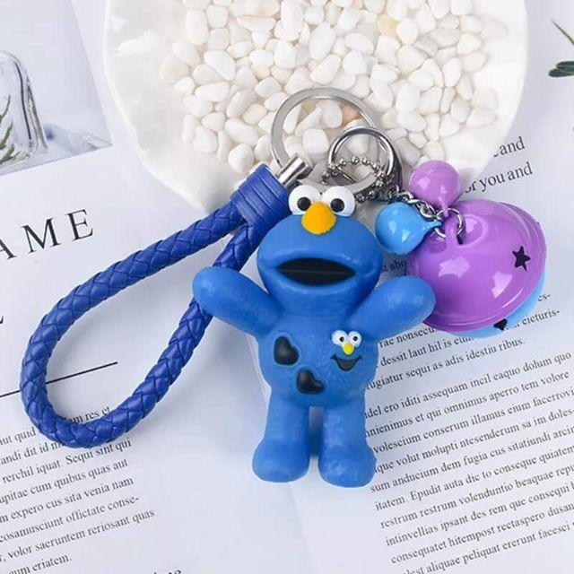 GIFT SESAME STREET ELMO KEYCHAIN ELMO PVC BLUE AND RED COLOR | Shopee ...