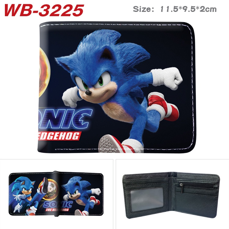Anime Sonic The Hedgehog Wallet PU Leather Short Wallet Money Cards ...