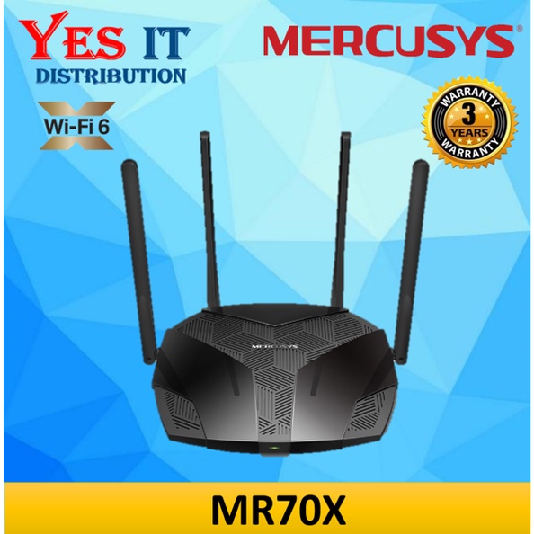 MERCUSYS MR70X AX1800 DUAL BAND WIFI 6 GIGABIT WIRELESS ROUTER WITH VPN ...