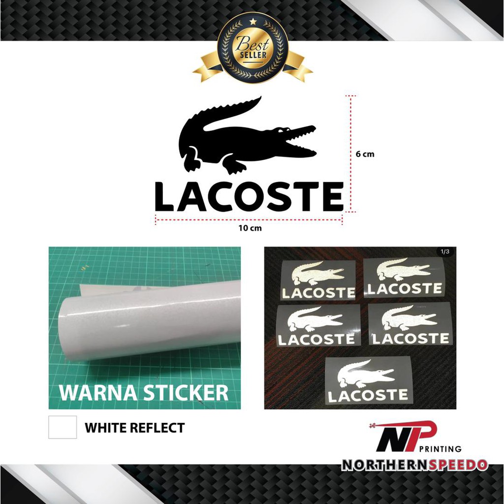 sticker buaya lacoste sticker cutting reflect boya sticker kereta moto ...