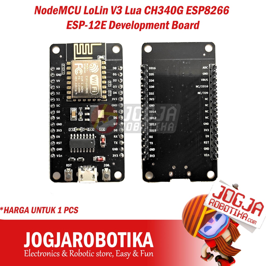 Nodemcu LoLin V3 Lua CH340G ESP8266 ESP12E Development Board | Shopee Malaysia