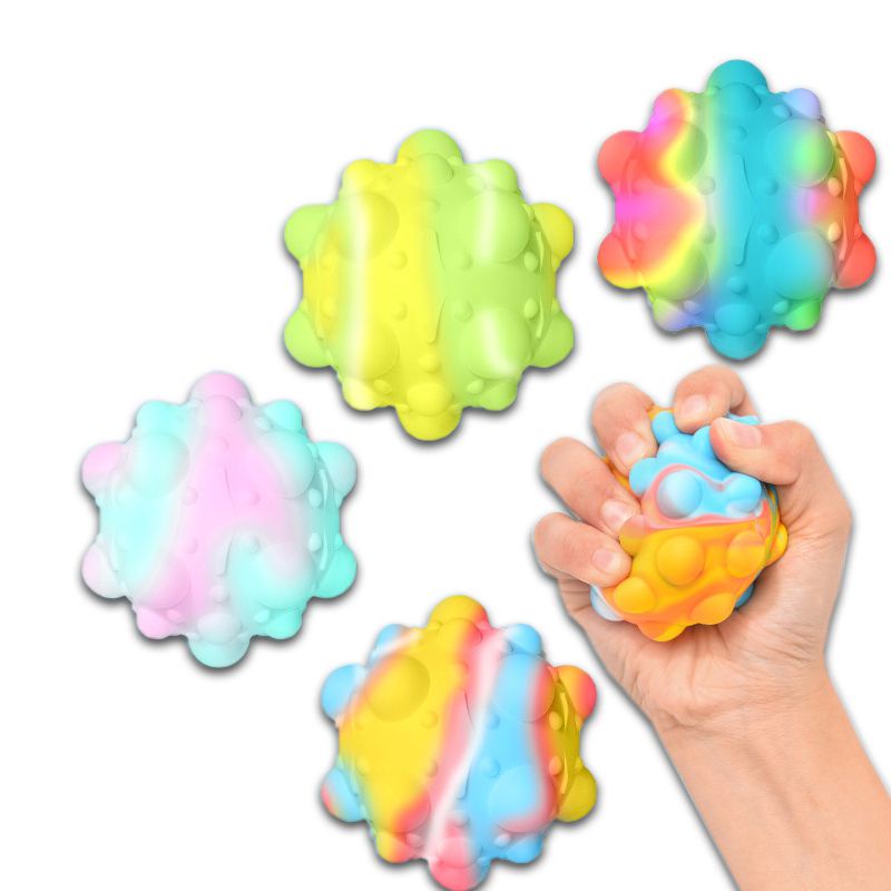 Popit Fidget Toy Virus Ball Push Bubble Sensory Stress Relief Family ...