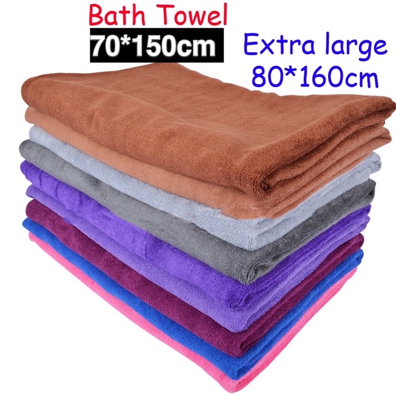 Cotton Long Bath Towel Tuala Mandi Paling Serap Besar Standard Size ...