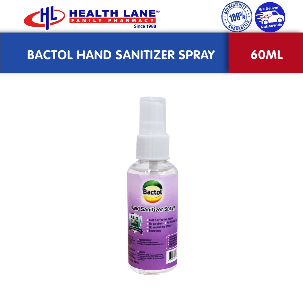 BACTOL HAND SANITIZER SPRAY (60ML) | Shopee Malaysia