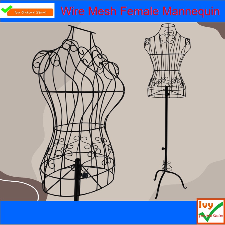 Metal Wire Half Body Famale Adjustable Height With Stand | Shopee Malaysia