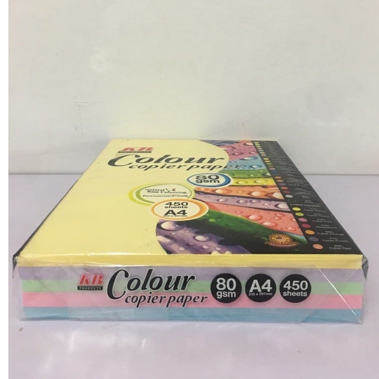KERTAS WARNA A4 80GSM (CAMPUR) 450SHEET/RIM | Shopee Malaysia
