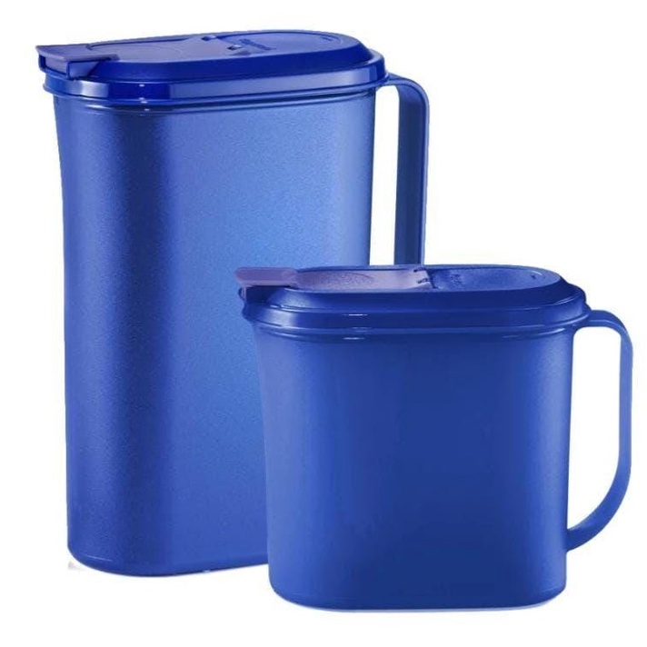 Tupperware Royale Blue Handy Beverage Drinking Pitcher Jugs Pitchers ...