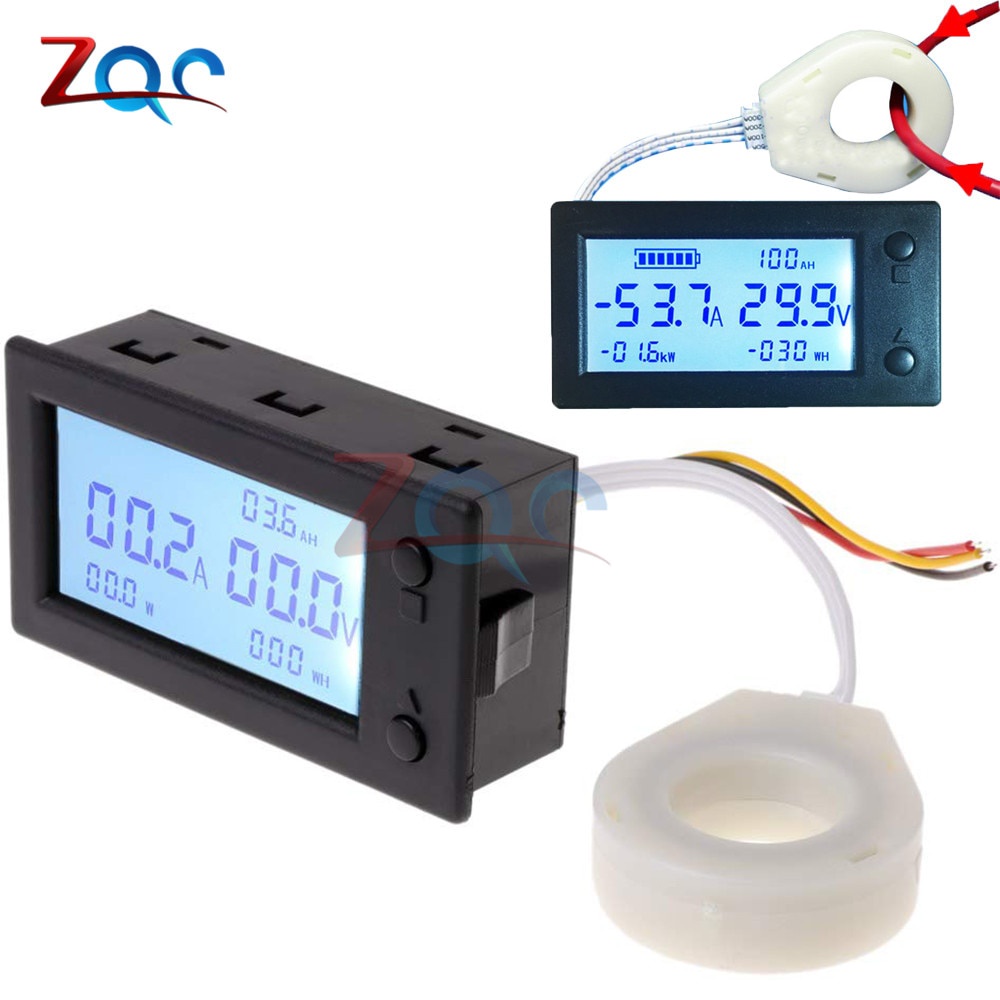 DC 300V 100A 200A 400A Digital Voltmeter Ammeter Capacity Coulometer ...