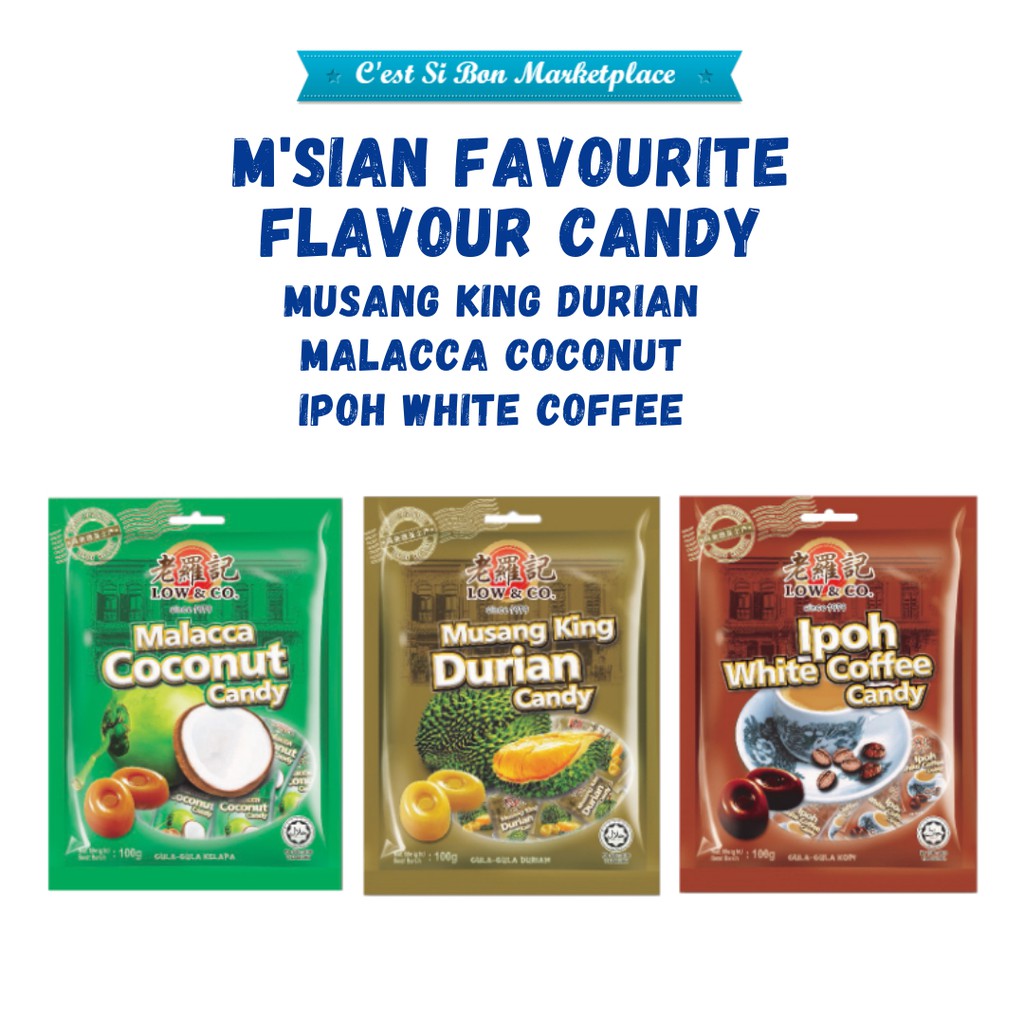 [Halal] Malaysian Flavour Candy Assorted - 100g (Musang King Durian ...