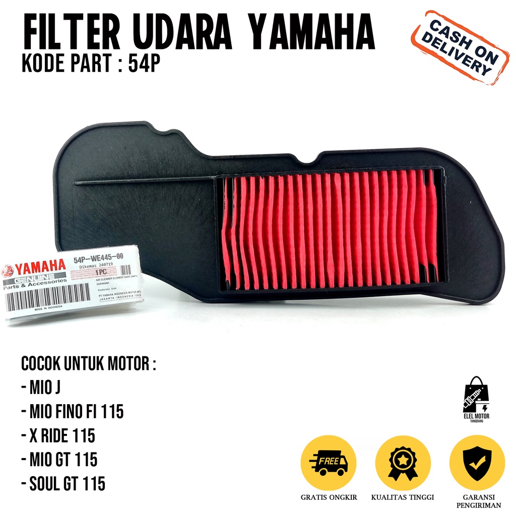 Yamaha Mio J Air Filter Filter / Yamaha Mio Fino FI 115 Air Filter ...
