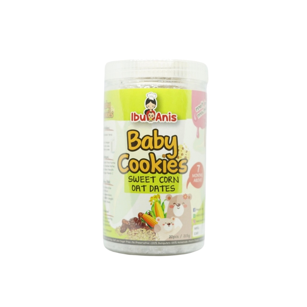 IBU ANIS Baby Cookies - Sweet Corn Oat Dates 200g (8m+) | Shopee Malaysia